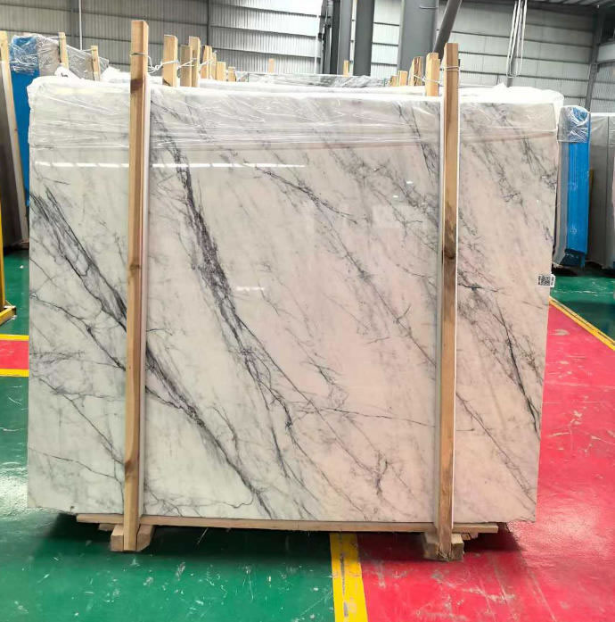 Lilac White Marble Cut to Size Paving Tiles premium Stone for Flooring ...